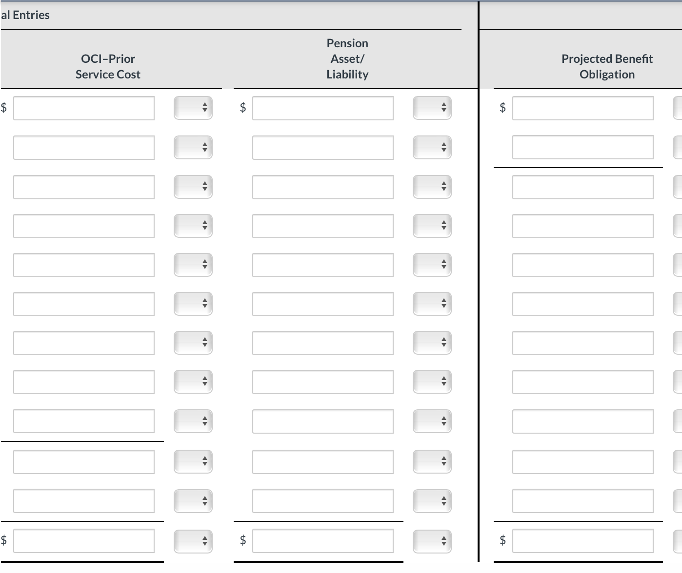 Solved al EntriesAssetsAccumulated OCI, Dec. 31, 2024 | Chegg.com