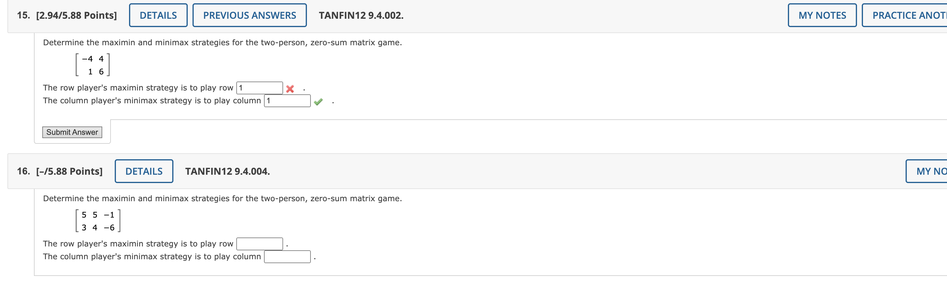 Solved Determine the maximin and minimax strategies for the | Chegg.com