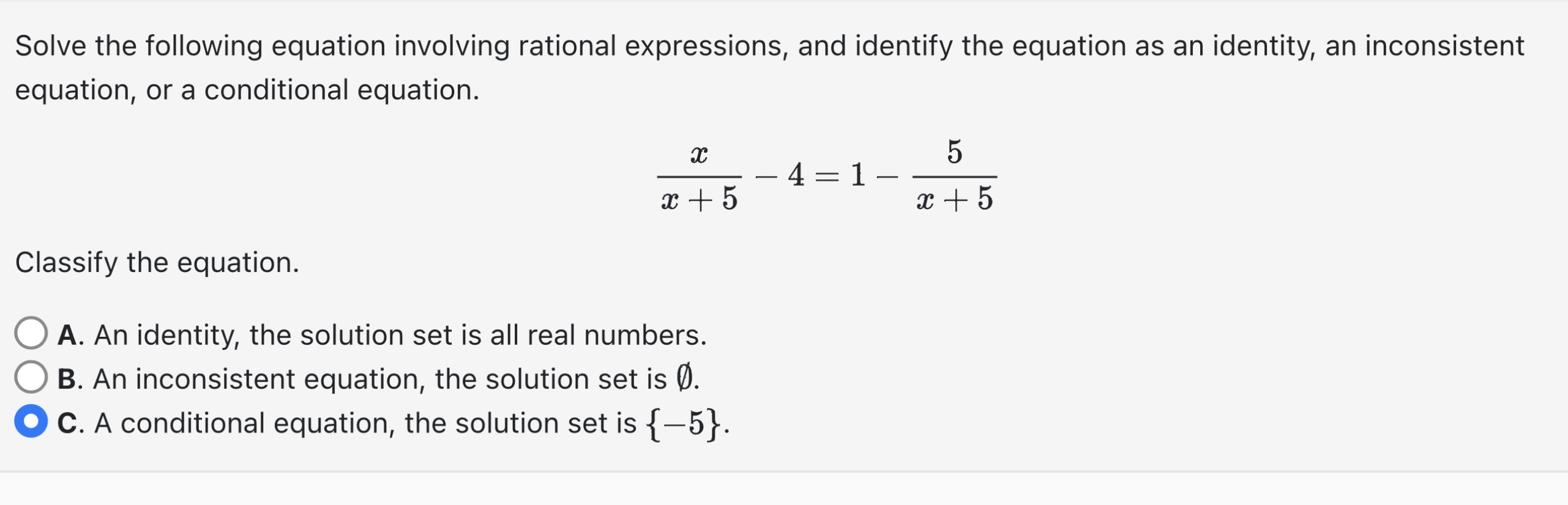 Solved Solve the following equation involving rational | Chegg.com