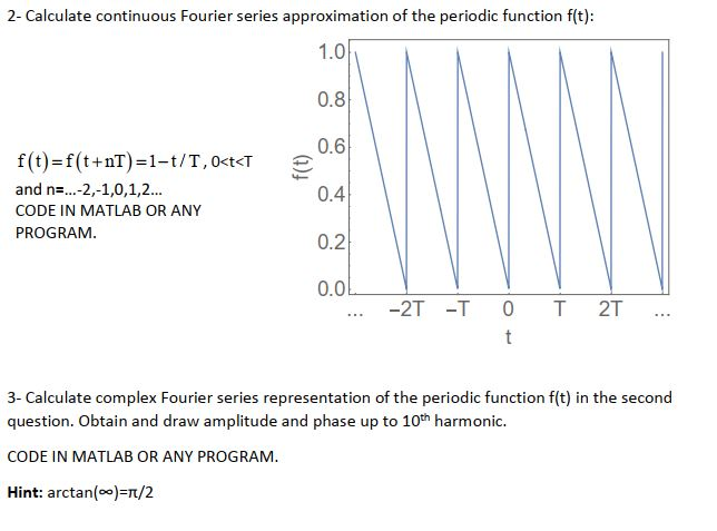 2- Calculate continuous Fourier series approximation | Chegg.com