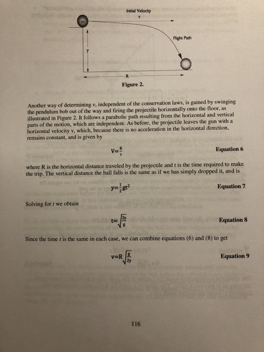 Solved Experiment 8: Ballistic Pendulum and Projectile | Chegg.com