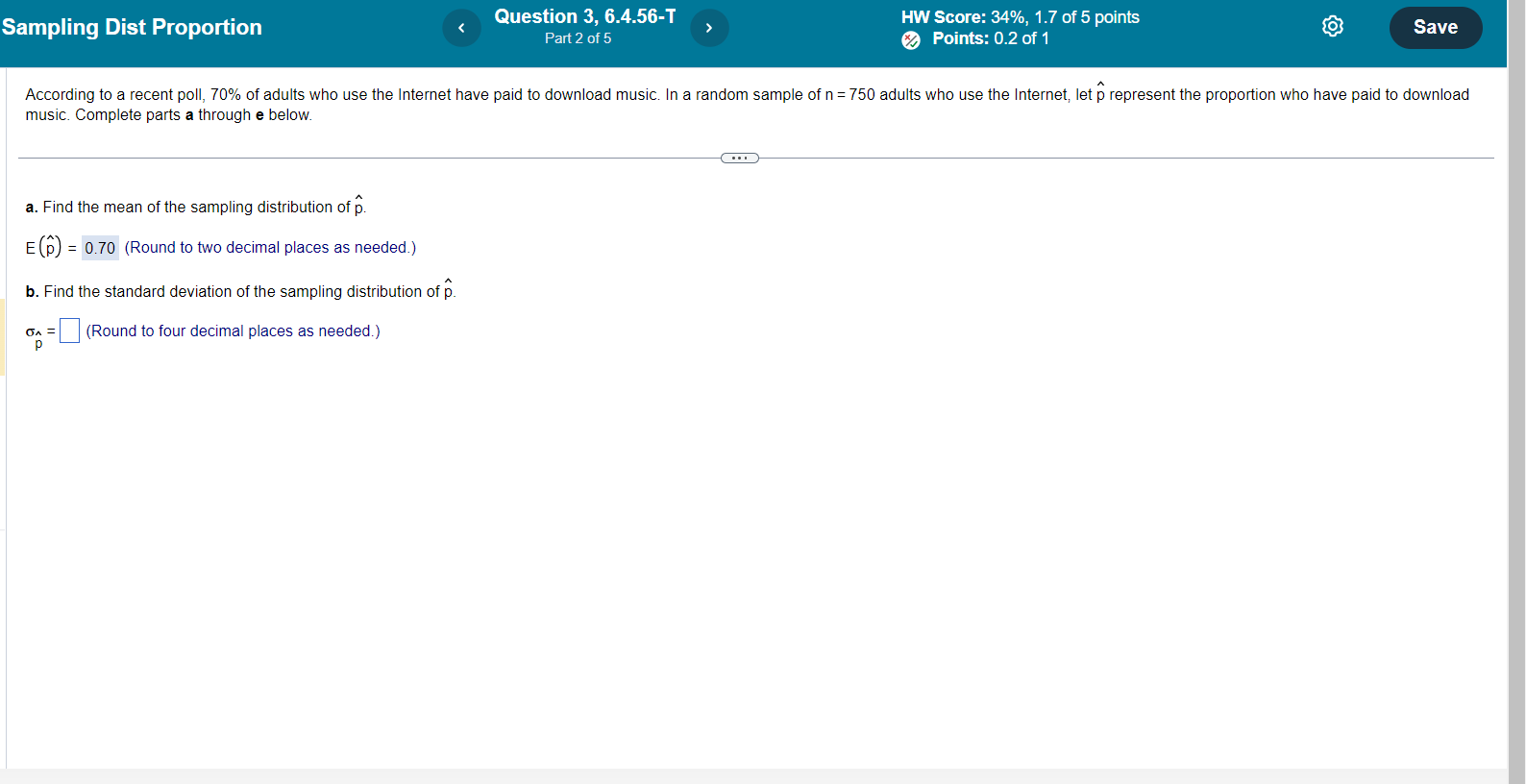 Solved music. Complete parts a through e below. a. Find the | Chegg.com