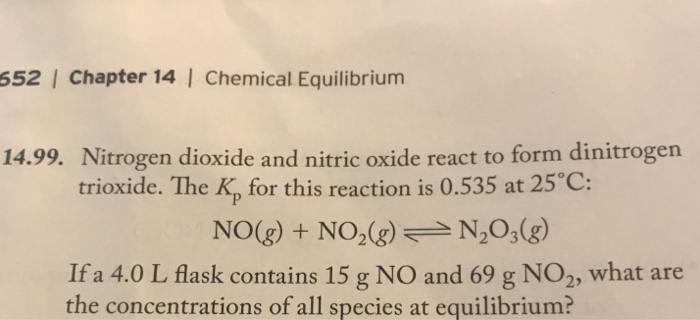 Solved 652 Chapter 14 Chemical Equilibrium 14.99. Nitrogen | Chegg.com