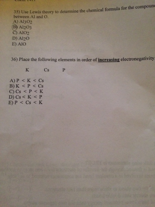 Solved Use Lewis theory to determine the chemical formula | Chegg.com