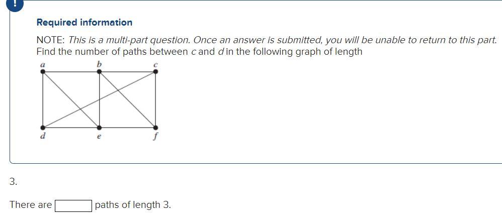 Solved Required information NOTE: This is a multi-part | Chegg.com