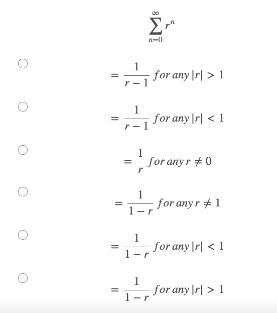 Solved n=0 1 for any r > 1 r-1 1 for any lr|
