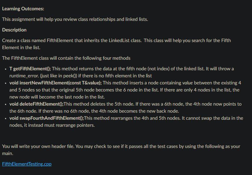 Solved Learning Outcomes: This assignment will help you | Chegg.com