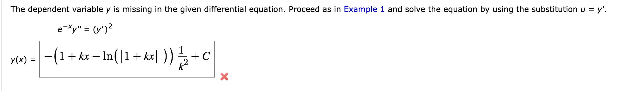 Solved The dependent variable y is missing in the given | Chegg.com
