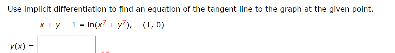 Solved Use implicit differentiation to find an equation of | Chegg.com