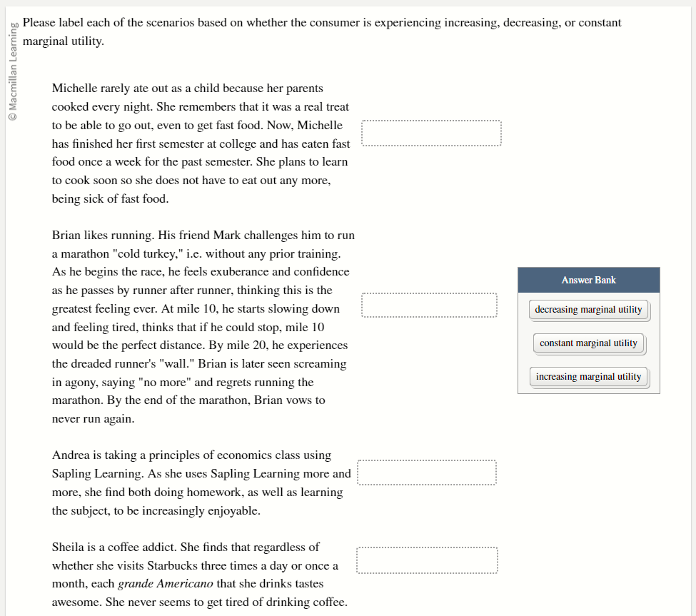 Solved Please label each of the scenarios based on whether | Chegg.com