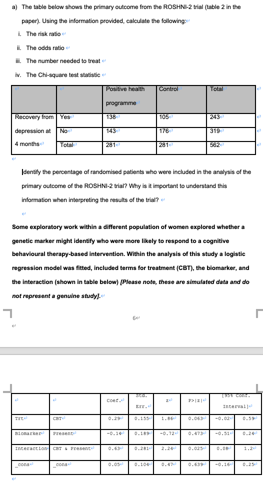 Solved Question 3 Binary Dataread The Paper By Husain Et