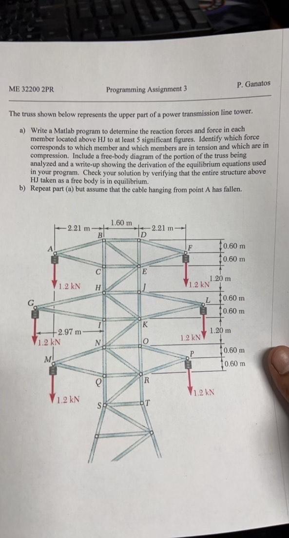 Solved P. Ganatos ME 32200 2PR Programming Assignment 3 The | Chegg.com