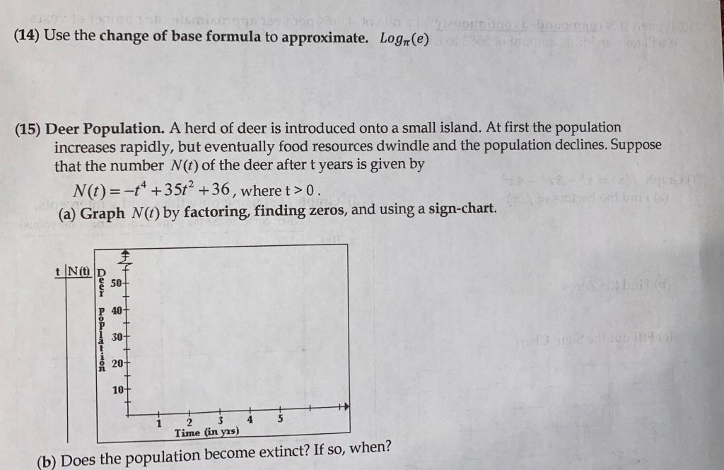 Solved (14) Use the change of base formula to approximate. | Chegg.com