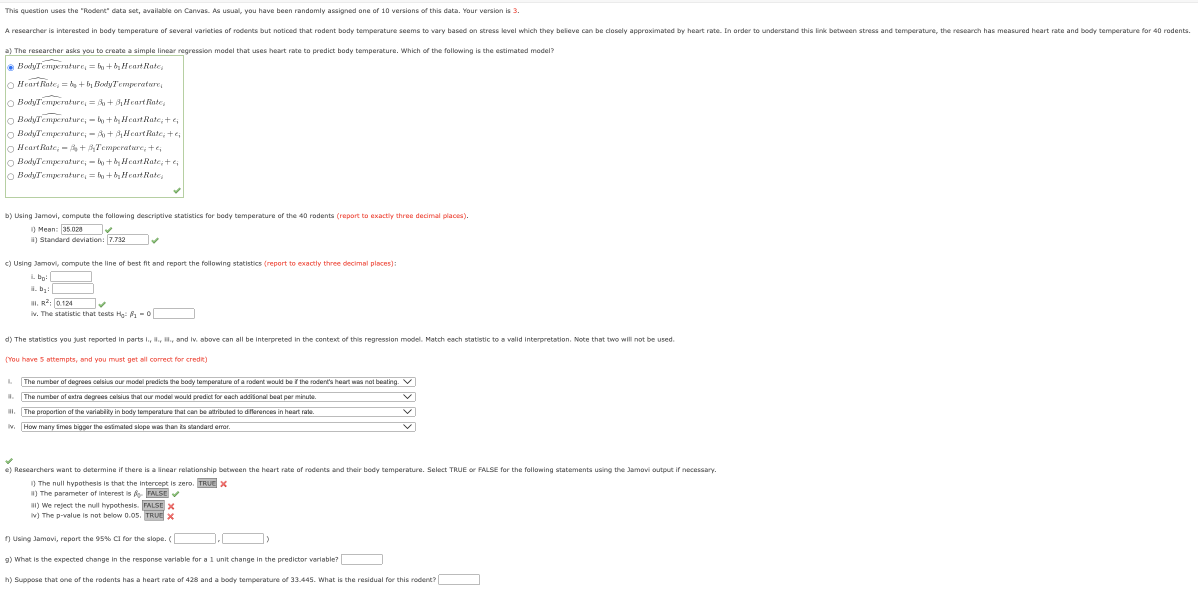 Solved b) Using Jamovi, compute the following descriptive | Chegg.com