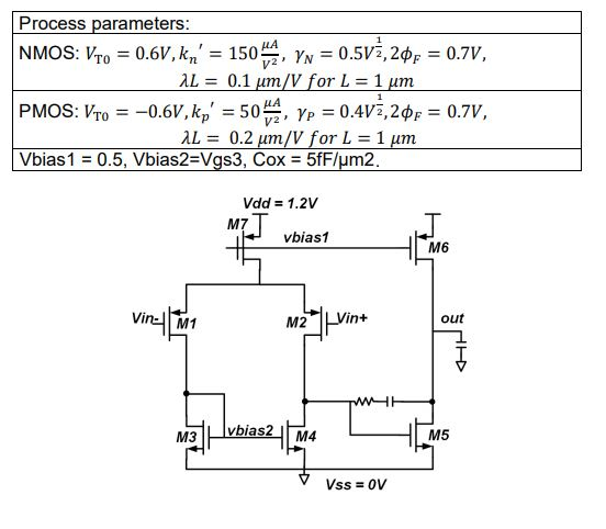 Solved A 2-stage differential-input single-ended output | Chegg.com