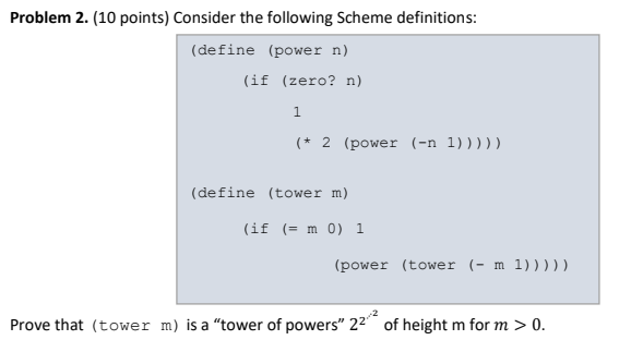 Solved Problem 2. (10 points) Consider the following Scheme | Chegg.com