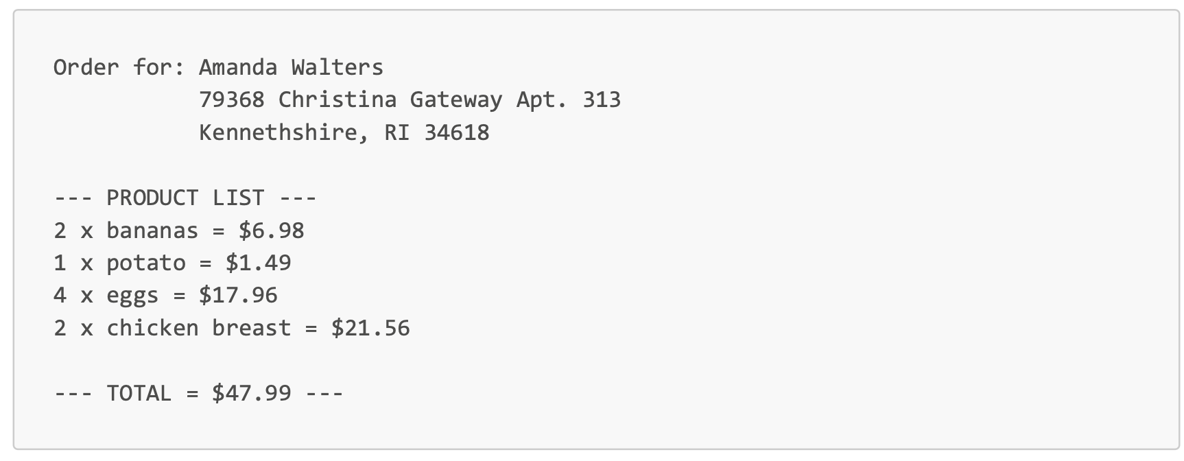 Solved I want to complete a Online Grocery Store Python | Chegg.com
