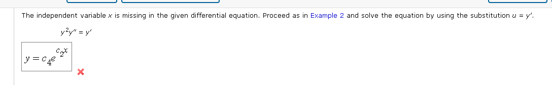 The independent variable x is missing in the given | Chegg.com