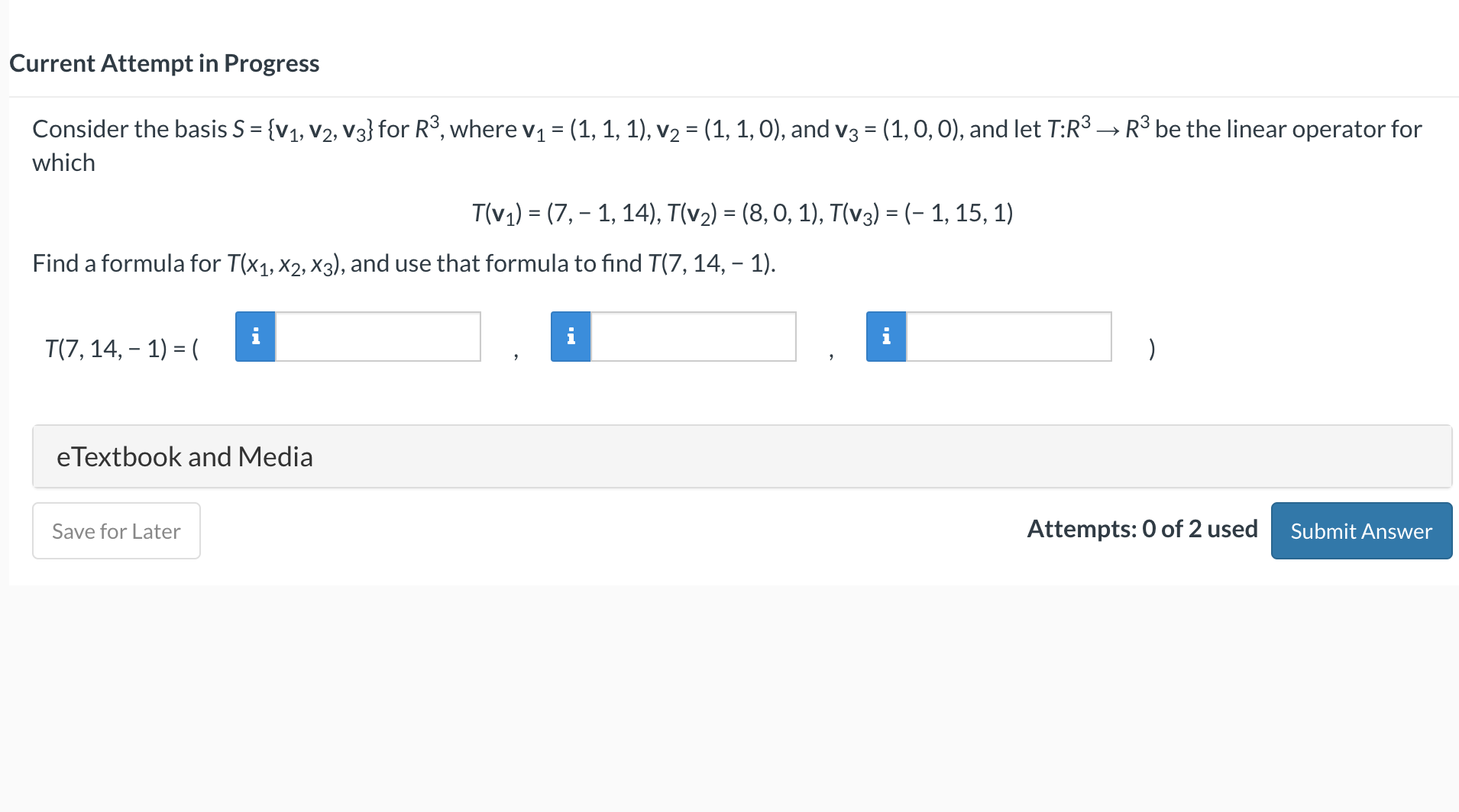 Solved Consider the basis S={v1,v2,v3} for R3, where | Chegg.com
