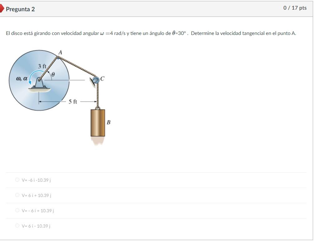 Solved The disk is rotating with angular velocity ω = 4 rad | Chegg.com