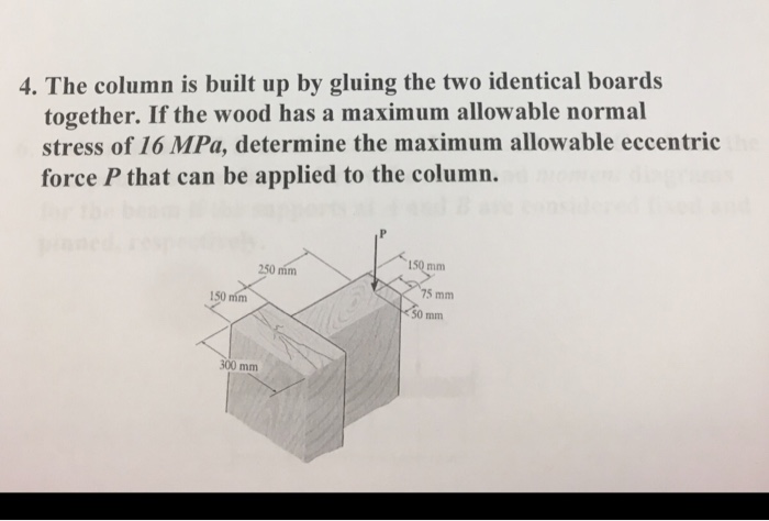 Solved 4. The column is built up by gluing the two identical | Chegg.com
