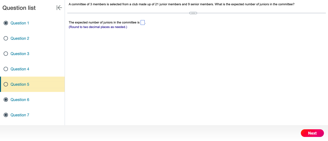 Solved Question list A committee of 3 members is selected | Chegg.com