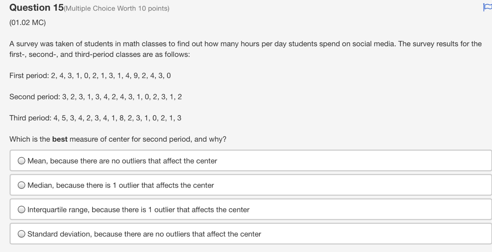 Solved Question 14(Multiple Choice Worth 10 points) (01.02 | Chegg.com