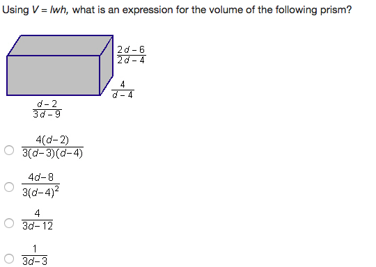 Solved Using V-lwh, what is an expression for the volume of | Chegg.com
