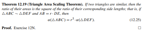 Solved Theorem 12.19 (Triangle Area Scaling Theorem). If two | Chegg.com
