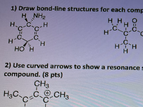 1) Draw bond-line structures for each comp 2) Use | Chegg.com
