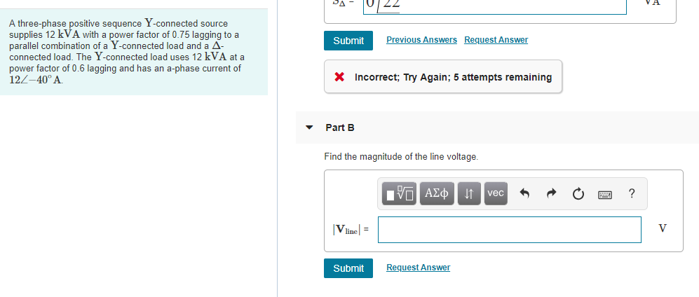 Solved A Three Phase Positive Sequence Y Connected Source