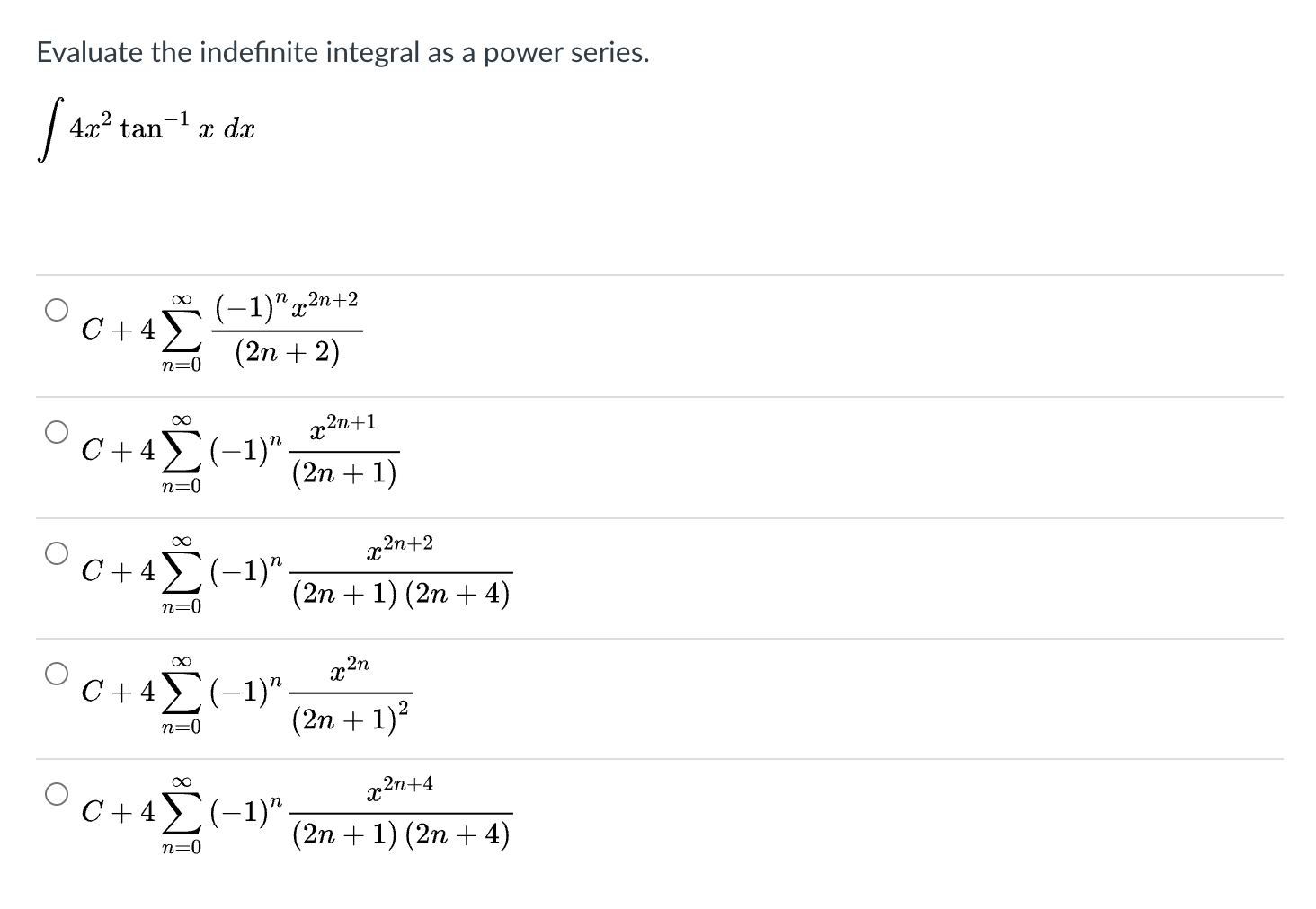 Solved Evaluate the indefinite integral as a power series. | Chegg.com