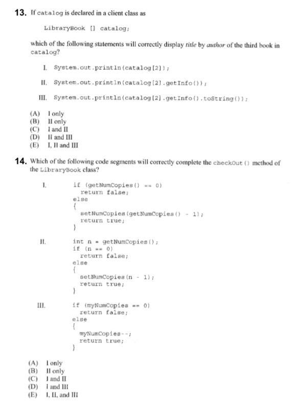 Solved Questions. 13-15.1volve reasoning about classes and | Chegg.com
