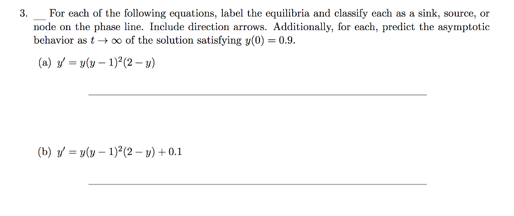 Solved 3.For each of the following equations, label the | Chegg.com