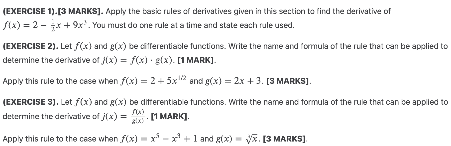 Solved DO NOT SIMPLIFY YOUR ANSWERS. Apply the derivative | Chegg.com