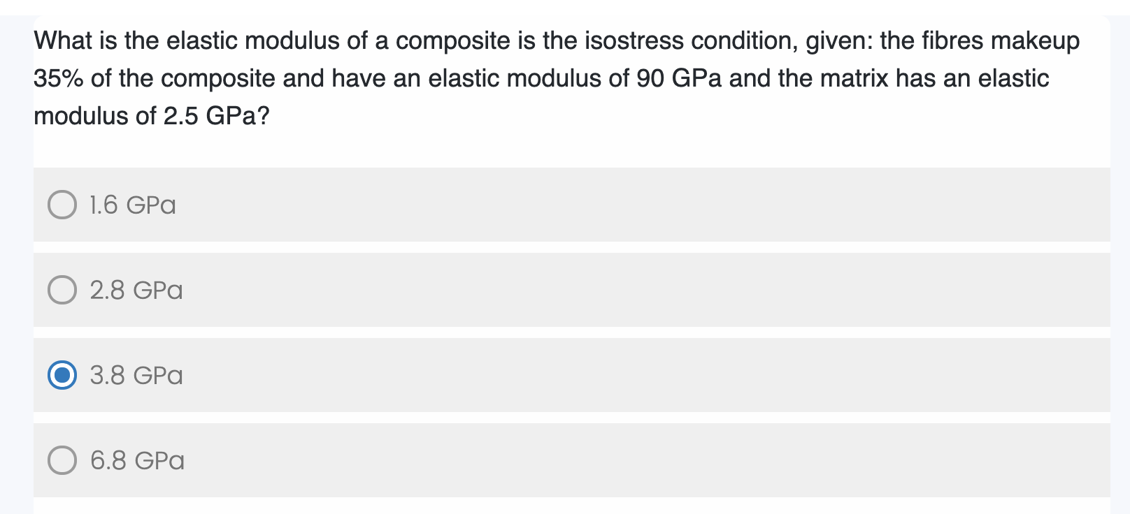 Solved What is the elastic modulus of a composite is the | Chegg.com