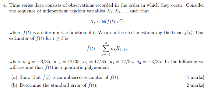Solved Time series data consists of observations recorded in | Chegg.com