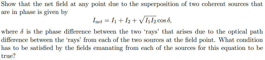 Solved Show that the net field at any point due to the | Chegg.com