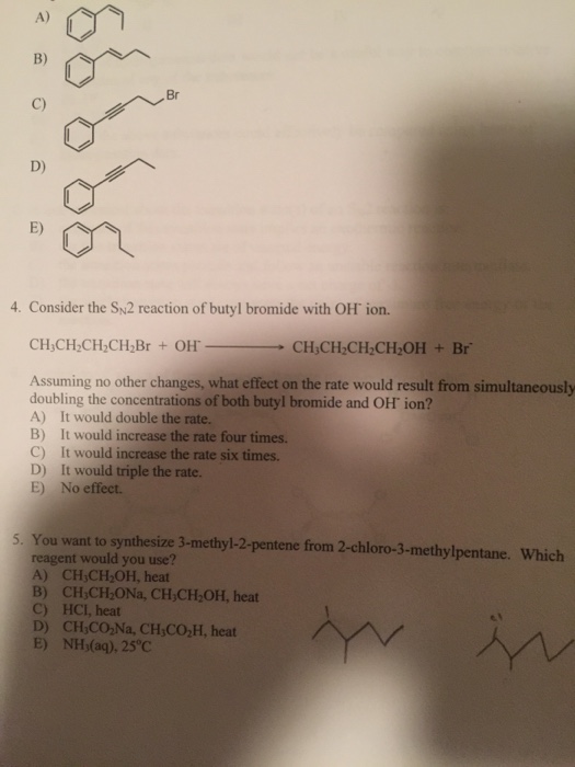 Solved Consider the S_N 2 reaction of butyl bromide with | Chegg.com
