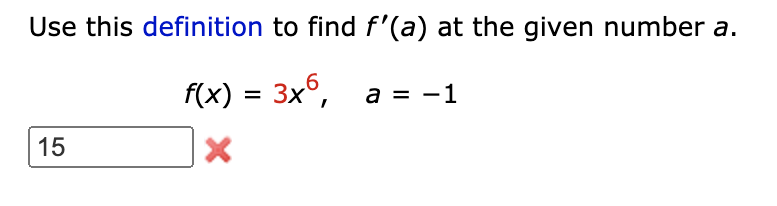Solved Use this definition to find f'(a) at the given number | Chegg.com