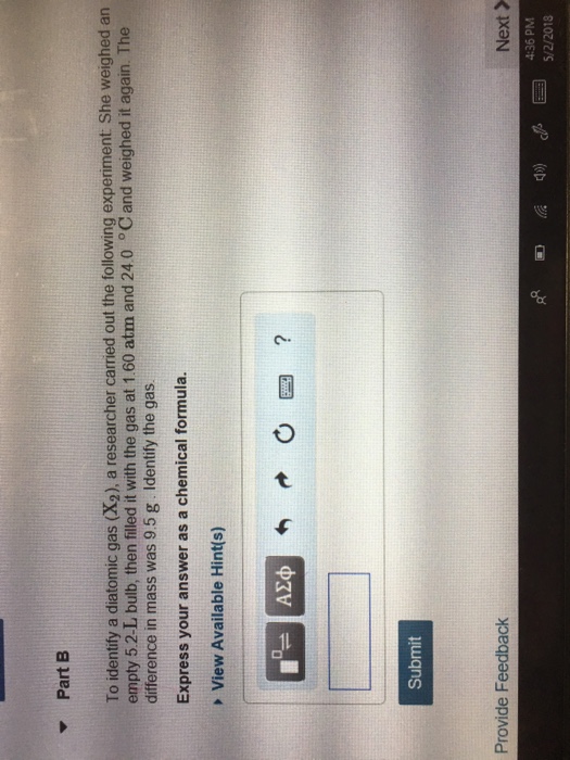 Solved (Part A) Calculate the density of oxygen, O2, Under | Chegg.com