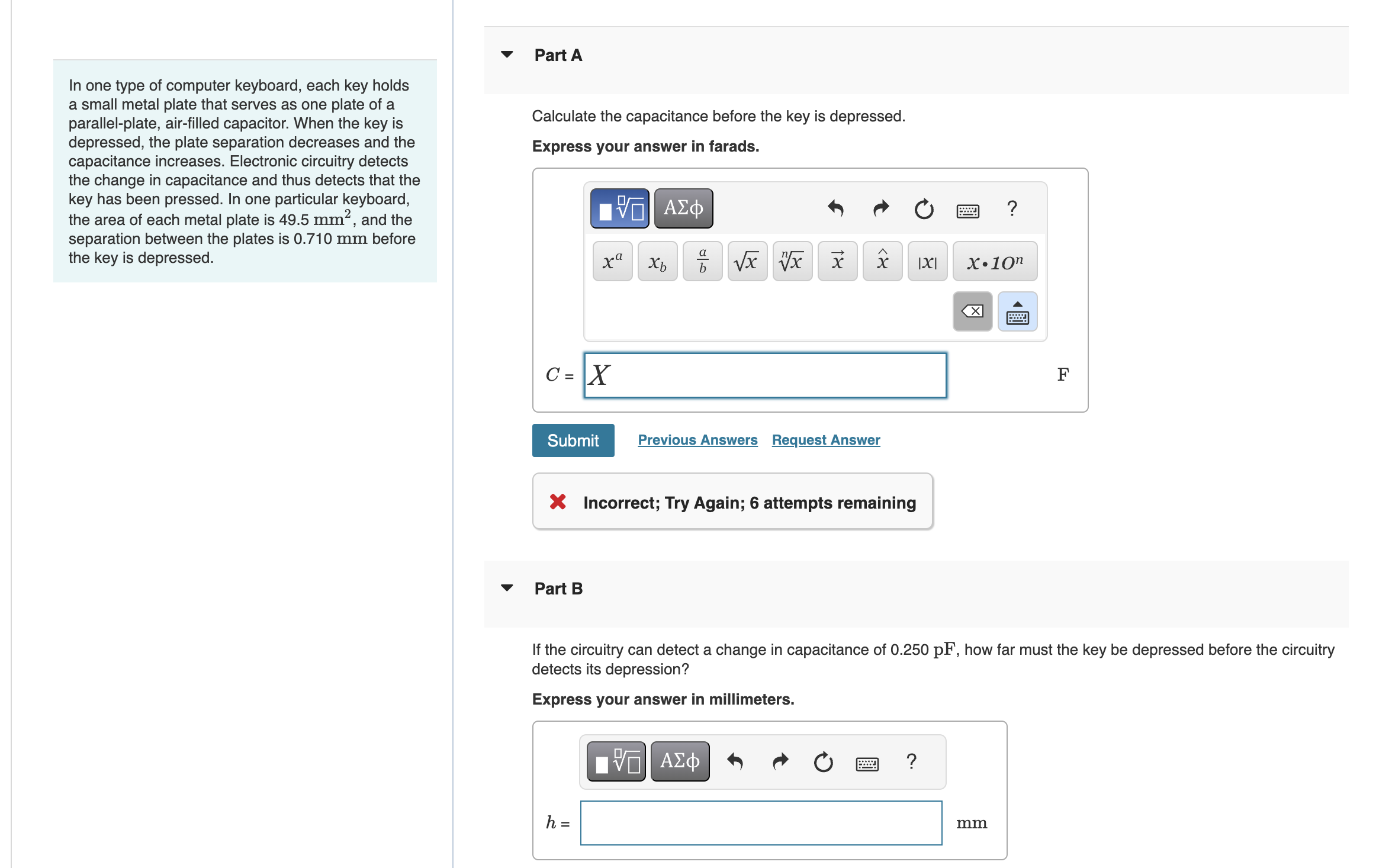 Solved In one type of computer keyboard, each key holdsa | Chegg.com