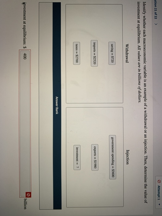 Solved O Attempt 1 stion 21 of 22 Identify whether each | Chegg.com
