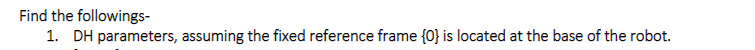 Solved Problem: The robot shown in Figure 1 is a 3DOF, R-R-R | Chegg.com