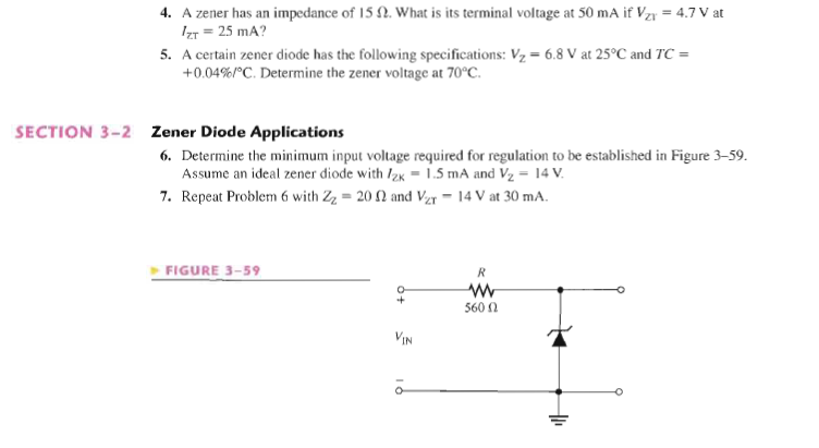 Solved BASIC PROBLEMS SECTION 3-1 Zener Diodes 1. A certain | Chegg.com