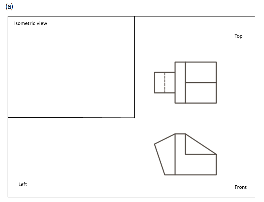 Given the two multi-views, sketch the missing view | Chegg.com