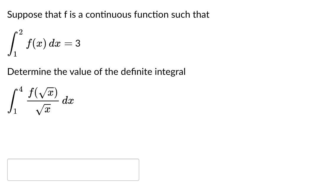 Solved Suppose that f ﻿is a continuous function such | Chegg.com
