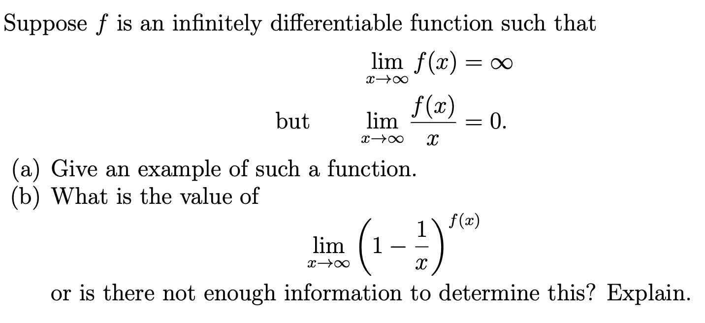 Solved Suppose F Is An Infinitely Differentiable Function