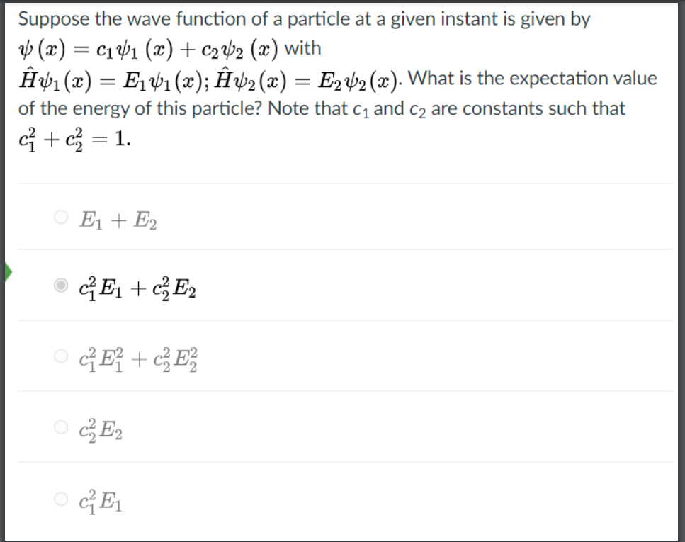 Solved = Suppose the wave function of a particle at a given | Chegg.com