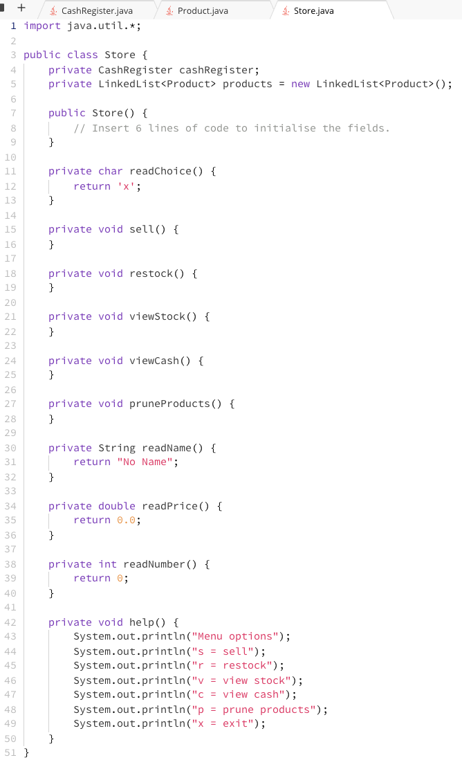 Solved Store A store sells a number of products. The initial | Chegg.com